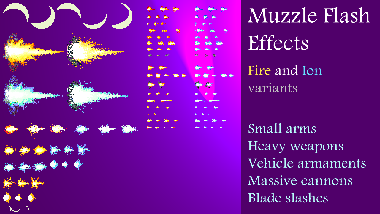 RC Art - Muzzle Effects - a premium asset pack to build games with GDevelop. | GDevelop